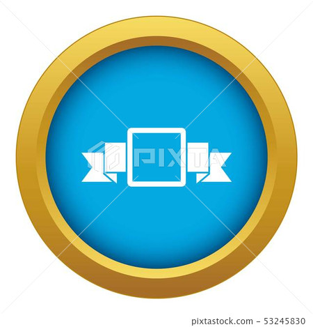 Small square banner icon blue vector isolated - Stock Illustration ...