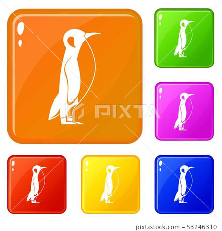 Penguin icons set vector color-插圖素材 [53246310] - PIXTA圖庫