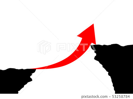 Arrow bridge over rocks and rocks - Stock Illustration [53258784] - PIXTA