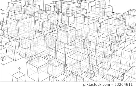 Vector abstract boxes background - Stock Illustration [53264611] - PIXTA