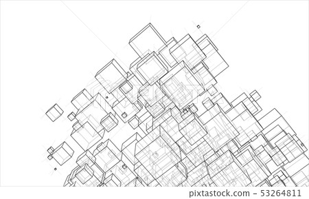 Vector abstract boxes background - Stock Illustration [53264811] - PIXTA