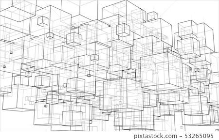 Vector abstract boxes background - Stock Illustration [53265095] - PIXTA