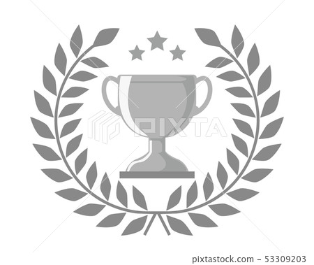 Trophy win cup win cup silver - Stock Illustration [53309203] - PIXTA