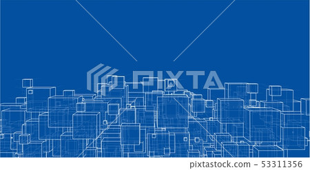 Vector abstract boxes background - Stock Illustration [53311356] - PIXTA