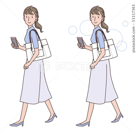 Commuter women - Stock Illustration [53317363] - PIXTA