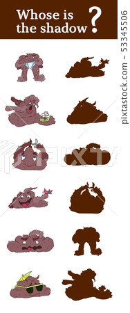 guess the shadow game for children with funny - Stock Illustration ...