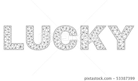 Polygonal 2D LUCKY Text Tag - Stock Illustration [53387399] - PIXTA