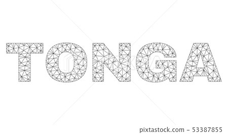 Polygonal Mesh TONGA Text Tag - Stock Illustration [53387855] - PIXTA