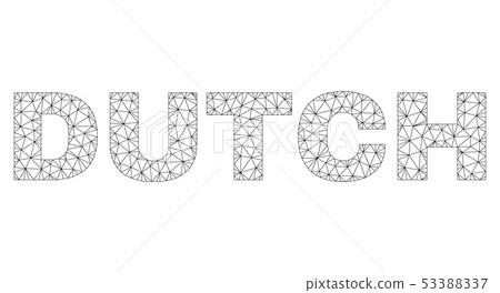 Polygonal 2D DUTCH Text Label - Stock Illustration [53388337] - PIXTA