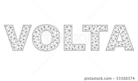 Polygonal Carcass VOLTA Text Tag - Stock Illustration [53388374] - PIXTA