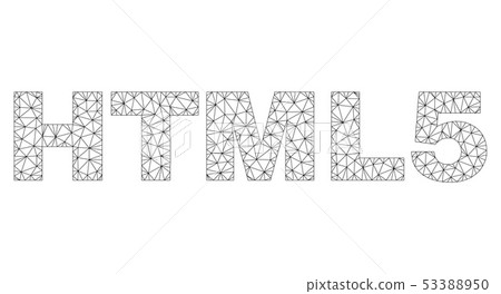 Polygonal Carcass HTML5 Text Label - Stock Illustration [53388950] - PIXTA
