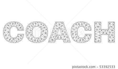 Polygonal 2D COACH Text Label - Stock Illustration [53392533] - PIXTA