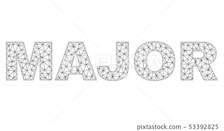Polygonal Carcass MAJOR Text Label - Stock Illustration [53392825] - PIXTA