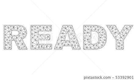 Polygonal Carcass READY Text Tag - Stock Illustration [53392901] - PIXTA