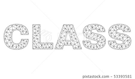 Polygonal Carcass CLASS Text Caption - Stock Illustration [53393581 ...