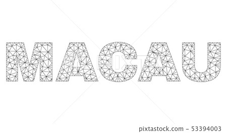 Polygonal Mesh MACAU Text Tag - Stock Illustration [53394003] - PIXTA