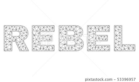 Polygonal Wire Frame REBEL Text Tag - Stock Illustration [53396957] - PIXTA