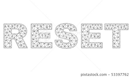 Polygonal 2D RESET Text Tag - Stock Illustration [53397762] - PIXTA