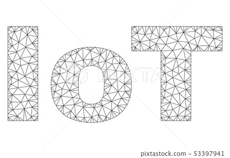Polygonal Carcass IOT Text Caption - Stock Illustration [53397941] - PIXTA