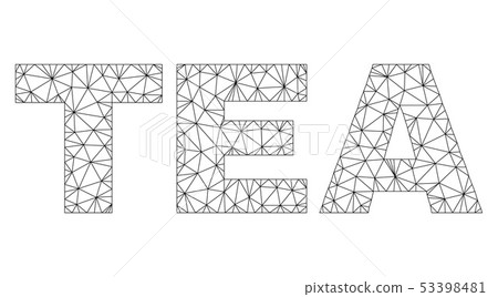 Polygonal Carcass TEA Text Tag - Stock Illustration [53398481] - PIXTA