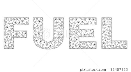 Polygonal 2D FUEL Text Label - Stock Illustration [53407533] - PIXTA