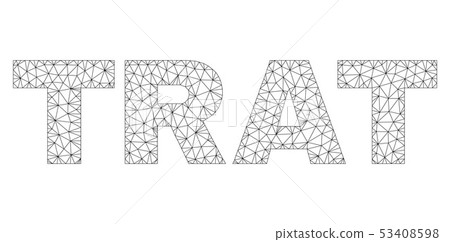 Polygonal Carcass TRAT Text Caption - Stock Illustration [53408598] - PIXTA