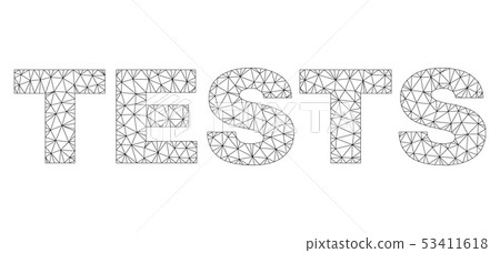 Polygonal Carcass TESTS Text Label - Stock Illustration [53411618] - PIXTA