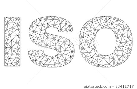Polygonal Wire Frame ISO Text Tag - Stock Illustration [53411717] - PIXTA