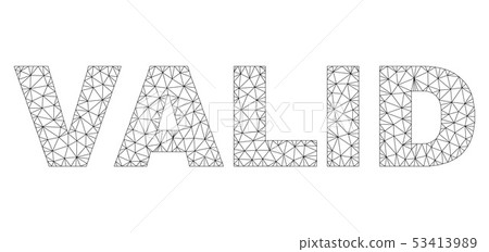 Polygonal 2D VALID Text Tag - Stock Illustration [53413989] - PIXTA