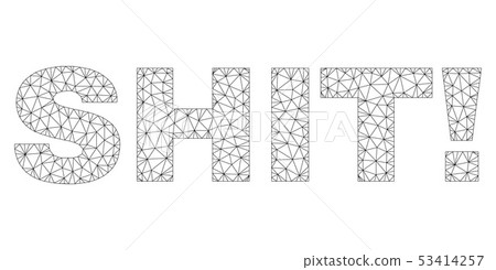 Polygonal Network SHIT! Text Tag - Stock Illustration [53414257] - PIXTA