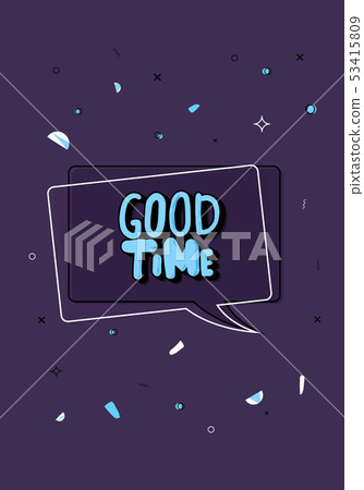 Good Time handwritten vector lettering. - Stock Illustration [53415809 ...