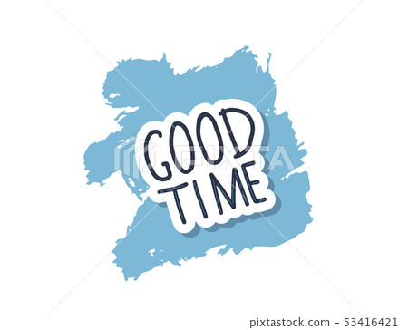 Good Time handwritten vector lettering. - Stock Illustration [53416421 ...