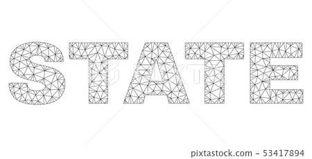 Polygonal Carcass STATE Text Label - Stock Illustration [53417894] - PIXTA