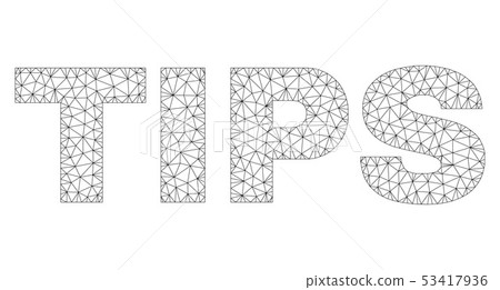 Polygonal Carcass TIPS Text Tag - Stock Illustration [53417936] - PIXTA
