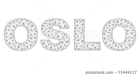 Polygonal 2D OSLO Text Caption - Stock Illustration [53444317] - PIXTA