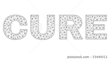 Polygonal 2D CURE Text Tag - Stock Illustration [53449311] - PIXTA