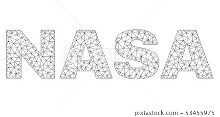 Polygonal 2D NASA Text Label - Stock Illustration [53455975] - PIXTA