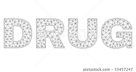 Polygonal Mesh DRUG Text Caption - Stock Illustration [53457247] - PIXTA