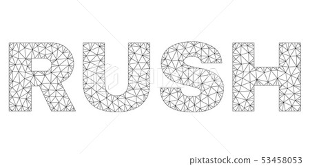 Polygonal 2D RUSH Text Label - Stock Illustration [53458053] - PIXTA