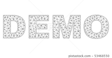 Polygonal Carcass DEMO Text Label - Stock Illustration [53468550] - PIXTA