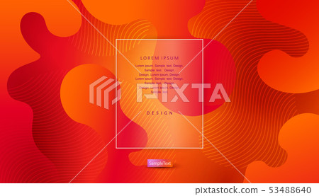 Orange abstract design with randomly drawn oval... - Stock Illustration ...