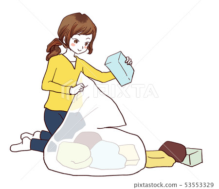Tidy up woman - Stock Illustration [53553329] - PIXTA