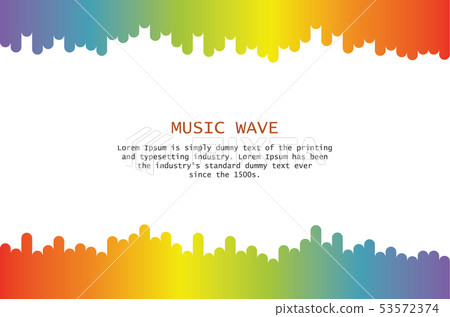Music wave background. Colorful Isolated design - Stock Illustration ...
