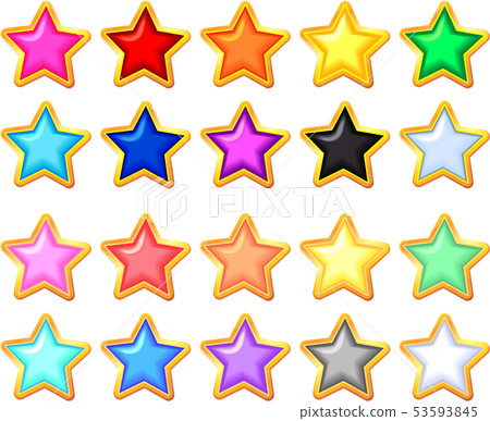 Illustration Colorful Stars - Stock Illustration [53593845] - PIXTA