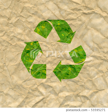Recycle Poster With Cardboard Background - Stock Illustration [53595271 ...
