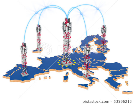 Mobile communications in the European Union-插圖素材 [53596213] - PIXTA圖庫