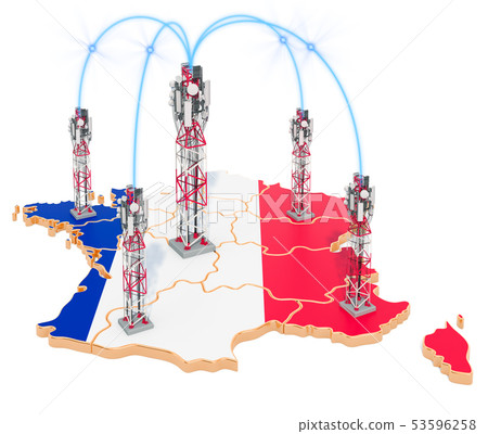 Mobile communications in France - Stock Illustration [53596258] - PIXTA