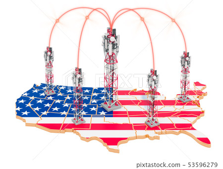 Mobile communications in the United States - Stock Illustration ...