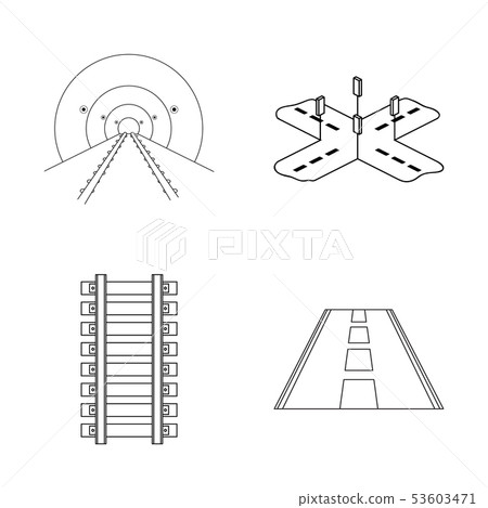 Isolated object of road and street symbol.... - Stock Illustration ...