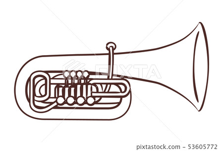 Tuba hand-painted style - Stock Illustration [53605772] - PIXTA